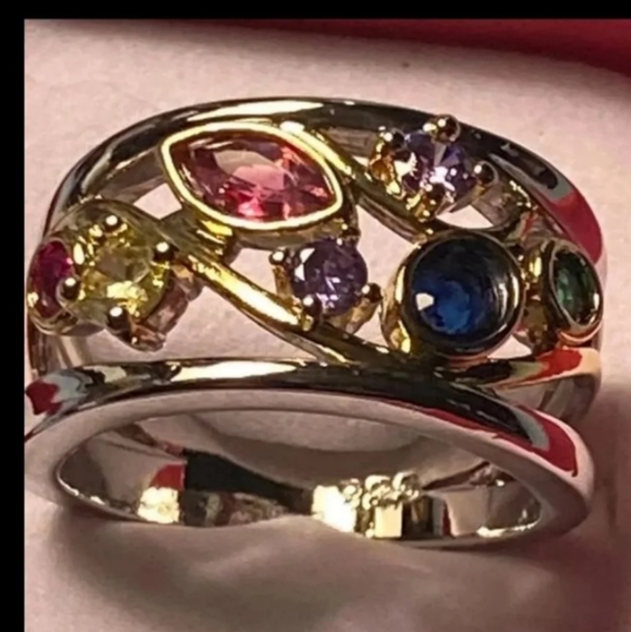 Cigar band | Jewelry | Sterling Two Tone Cigar Band Gem Stones 69 ...